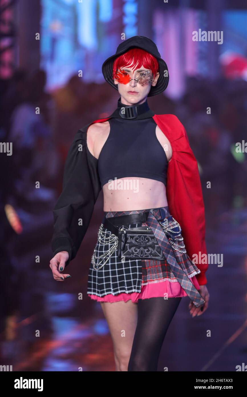 Sao Paulo, Brazil, 17/11/2021, Model during the fashion show Game at ...