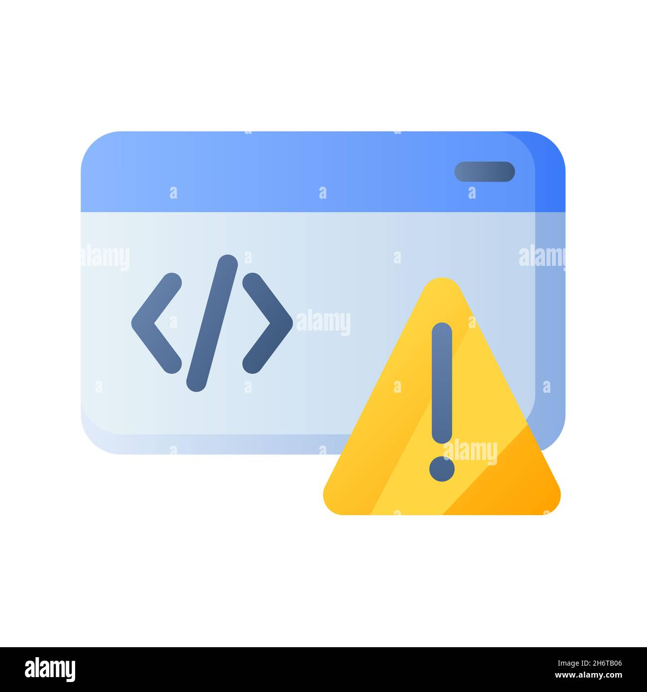 error message alert code program single isolated icon with smooth style ...