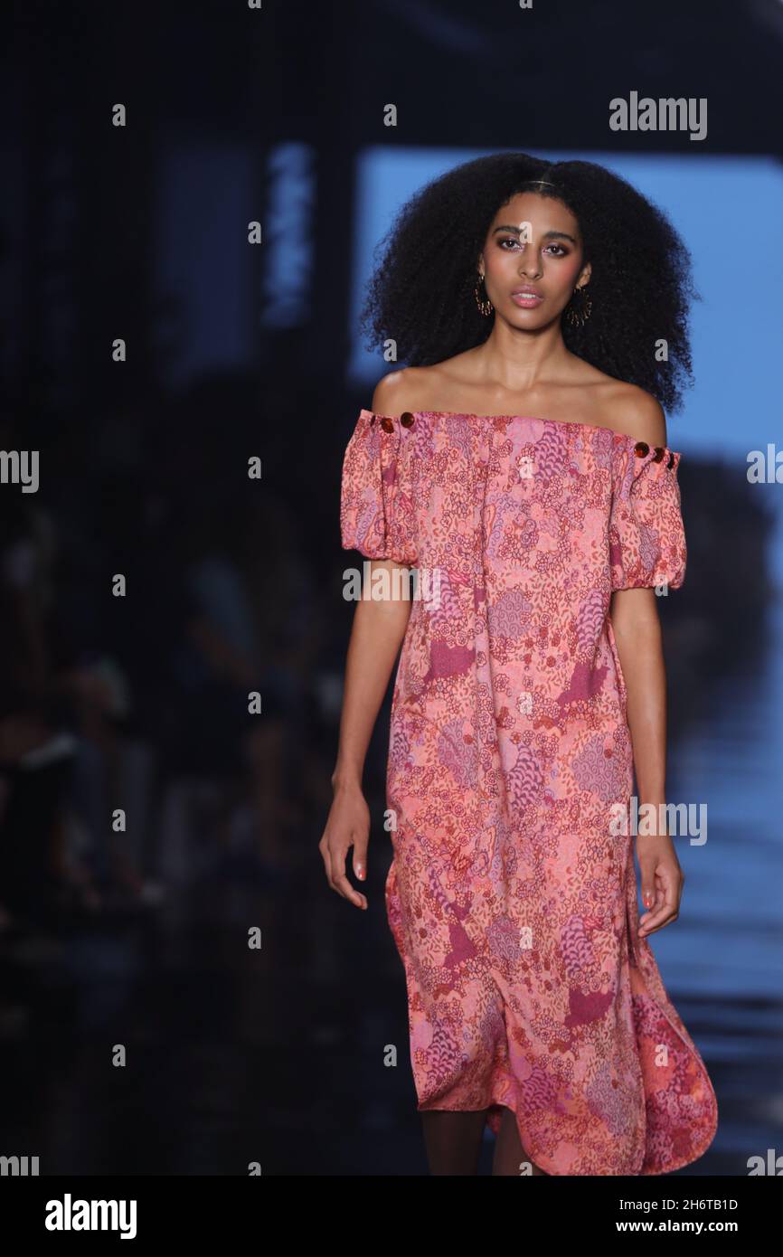 Sao Paulo, Brazil, 17/11/2021, Model during the fashion show Lilly ...