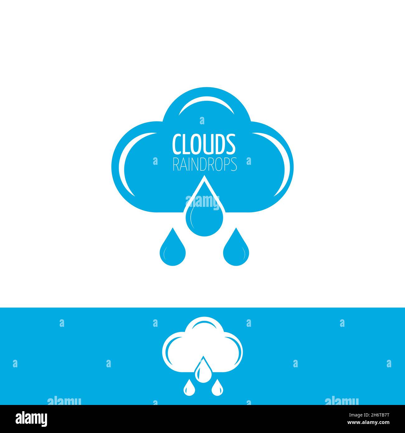 Rain cloud symbol for website design, logo, weather, internet concept ...