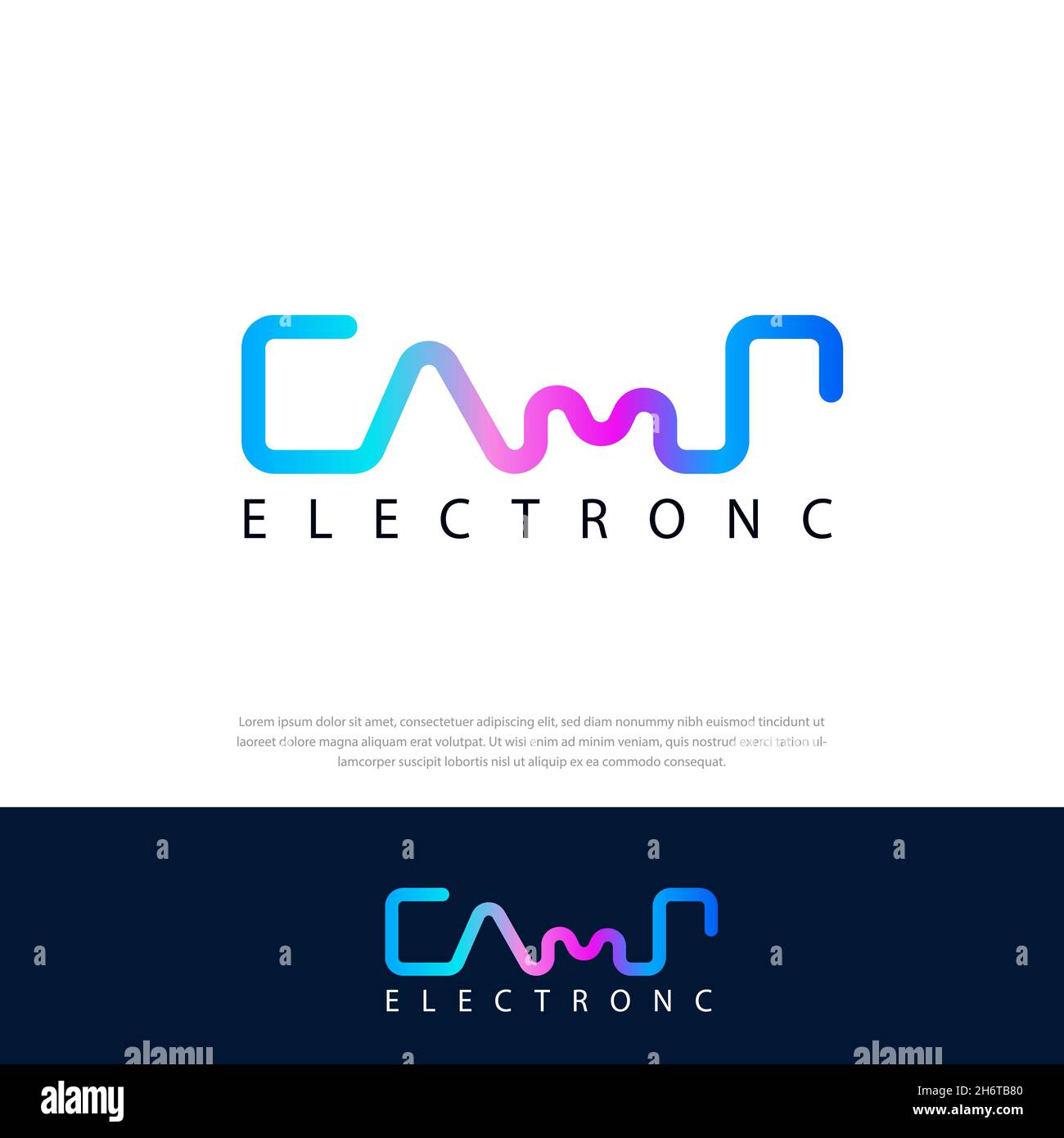 Simple wavy logo letter mark illustration Stock Vector Image & Art - Alamy