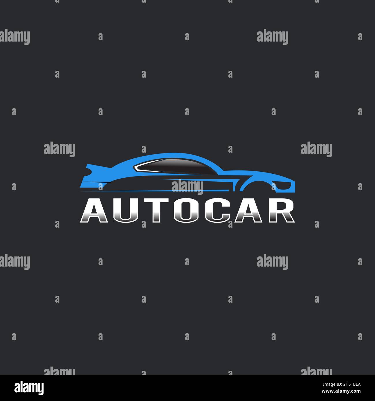 Simple modern car logo vector.Racing silhouette.Simple line vector ...