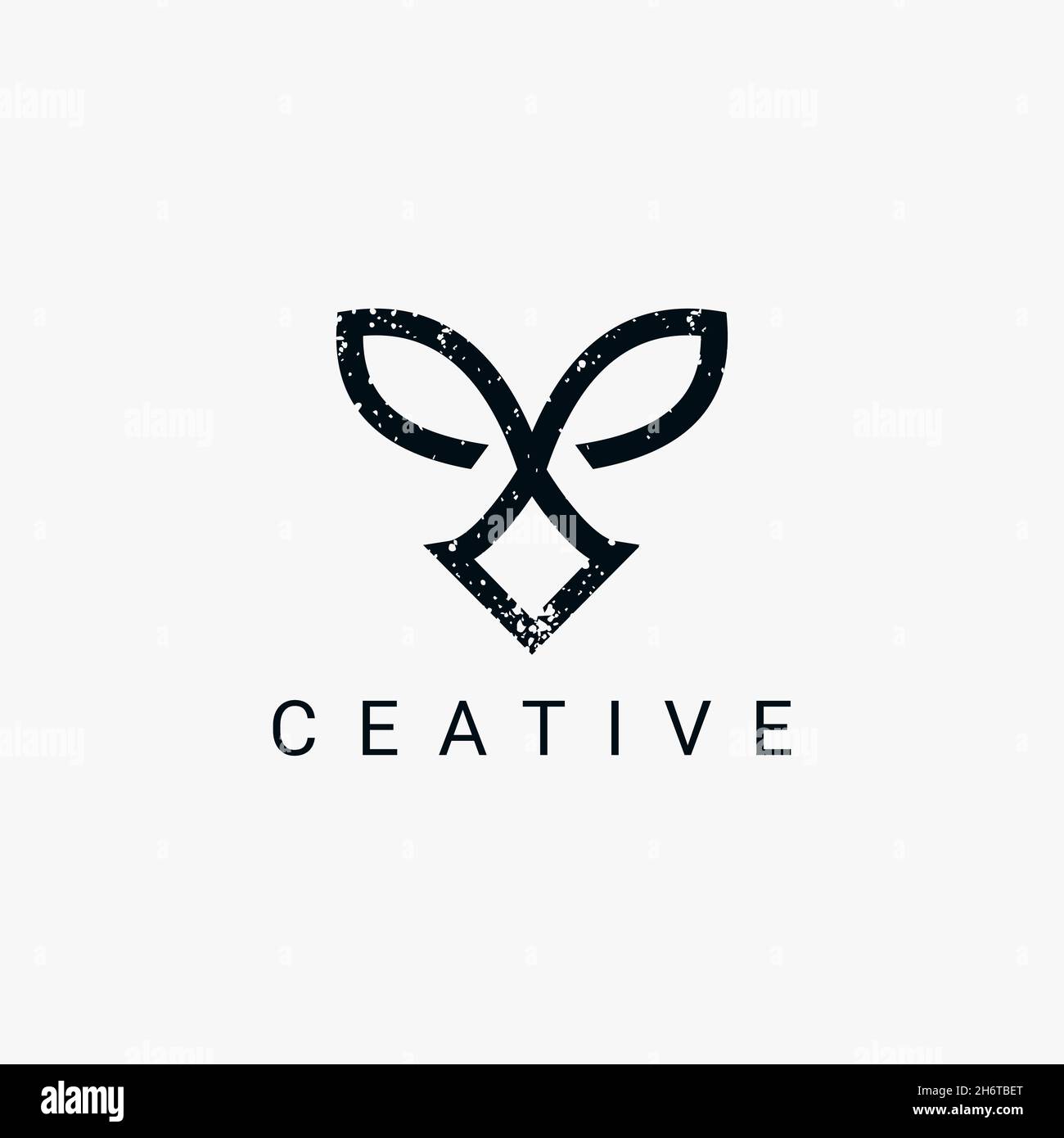 Simple monogram logo vector illustration Stock Vector Image & Art - Alamy