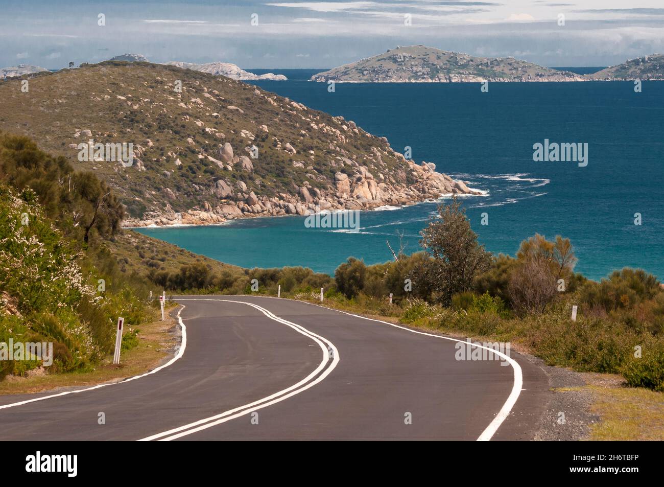 Wilsons Promontory Road north of the Darby River, Victoria, Australia ...