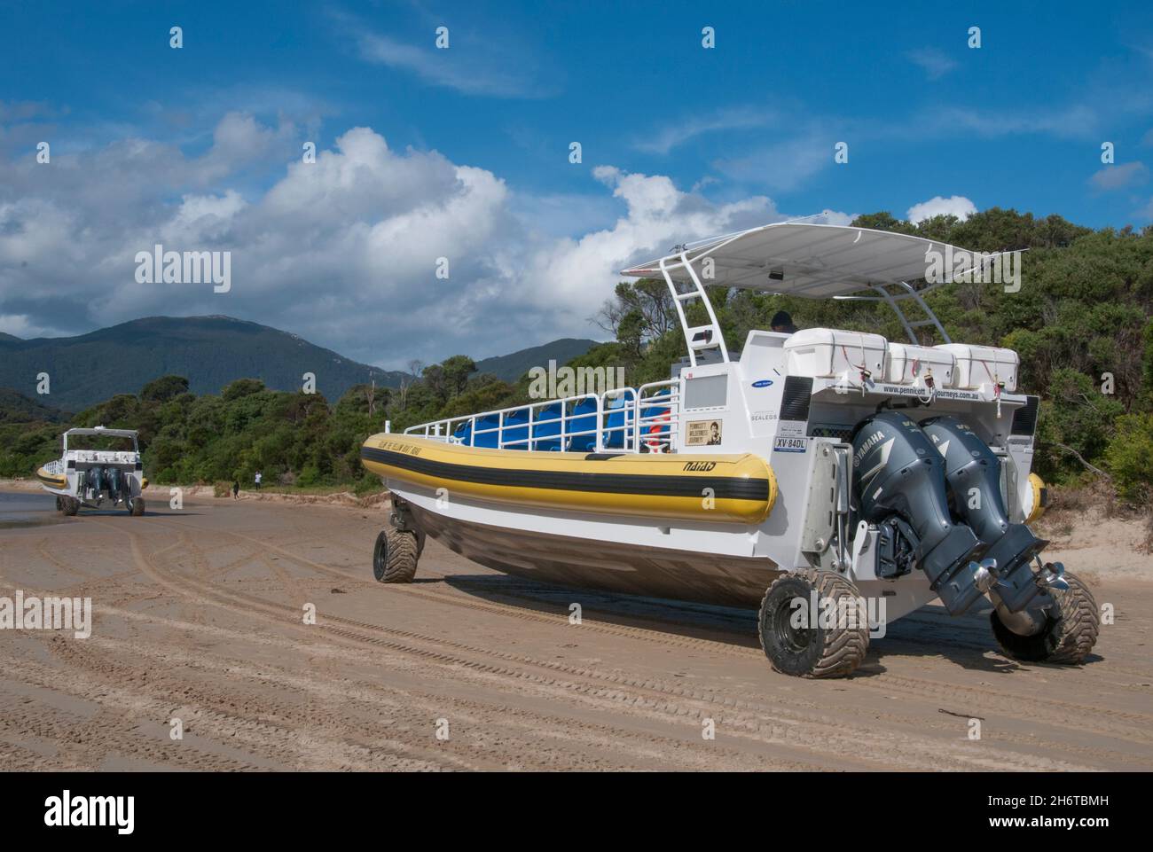 Purpose-built amphibian excursion vessel at Tidal River Wilsons ...