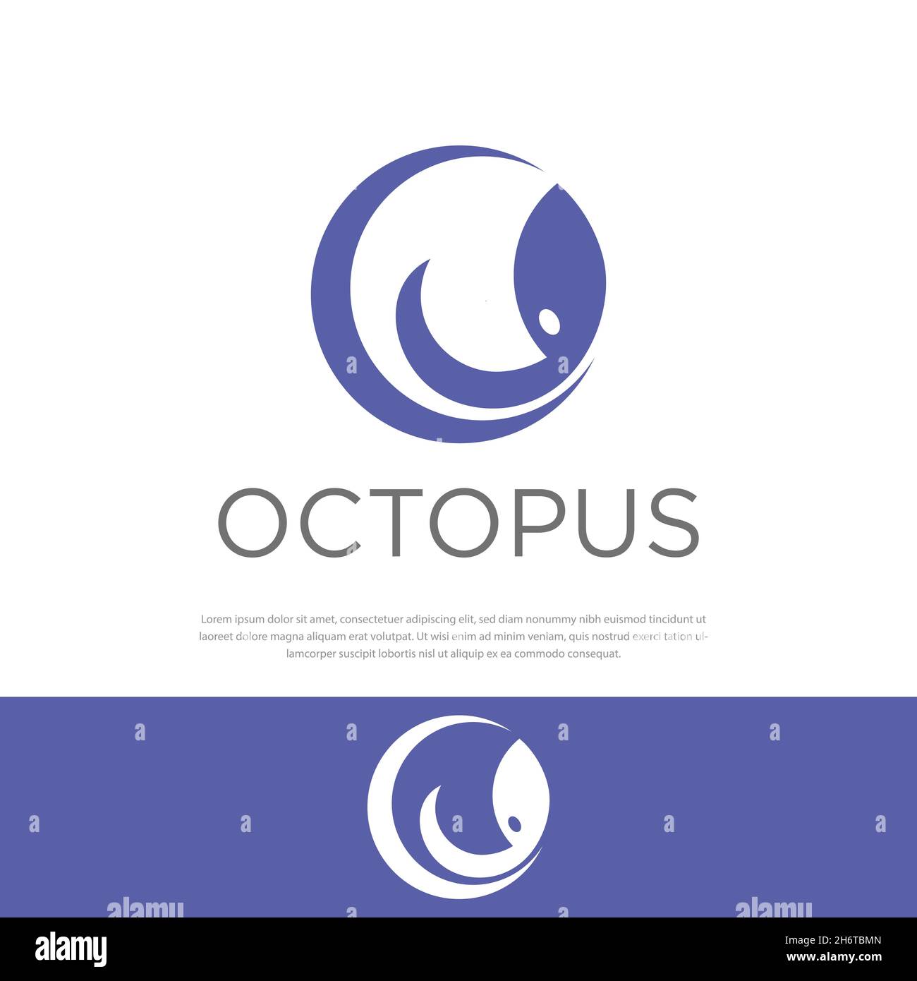 Simple octopus design, logo design Template, label, emblem vector ...