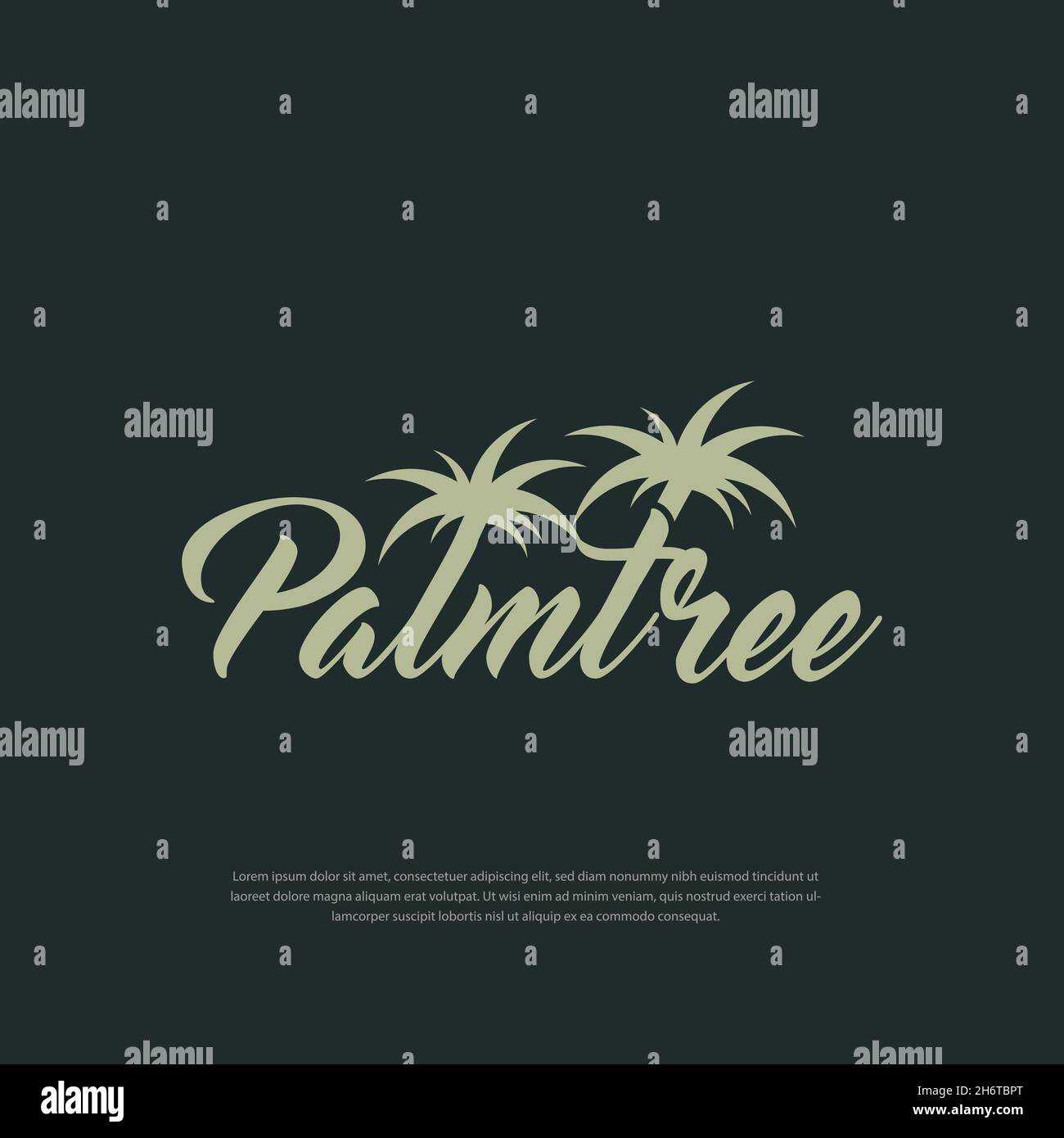 Leaning palm trees Stock Vector Images - Alamy