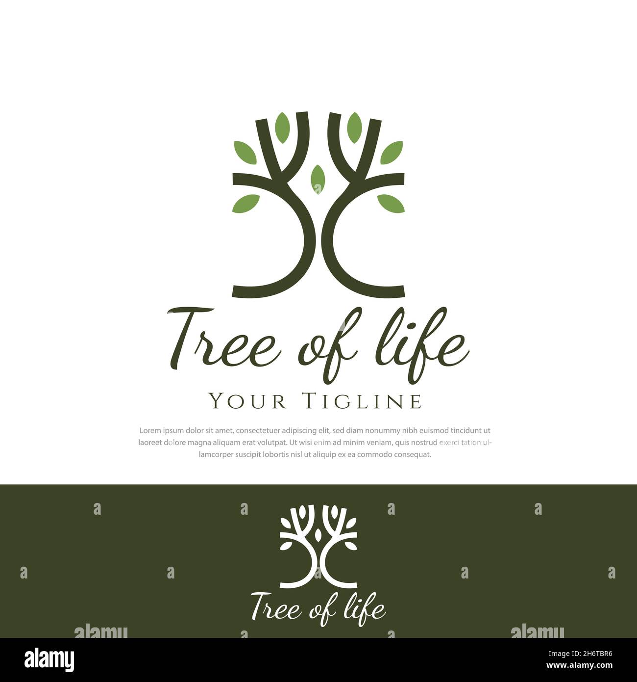 tree of life logo, clean leaf, simple, modern Stock Vector Image & Art ...
