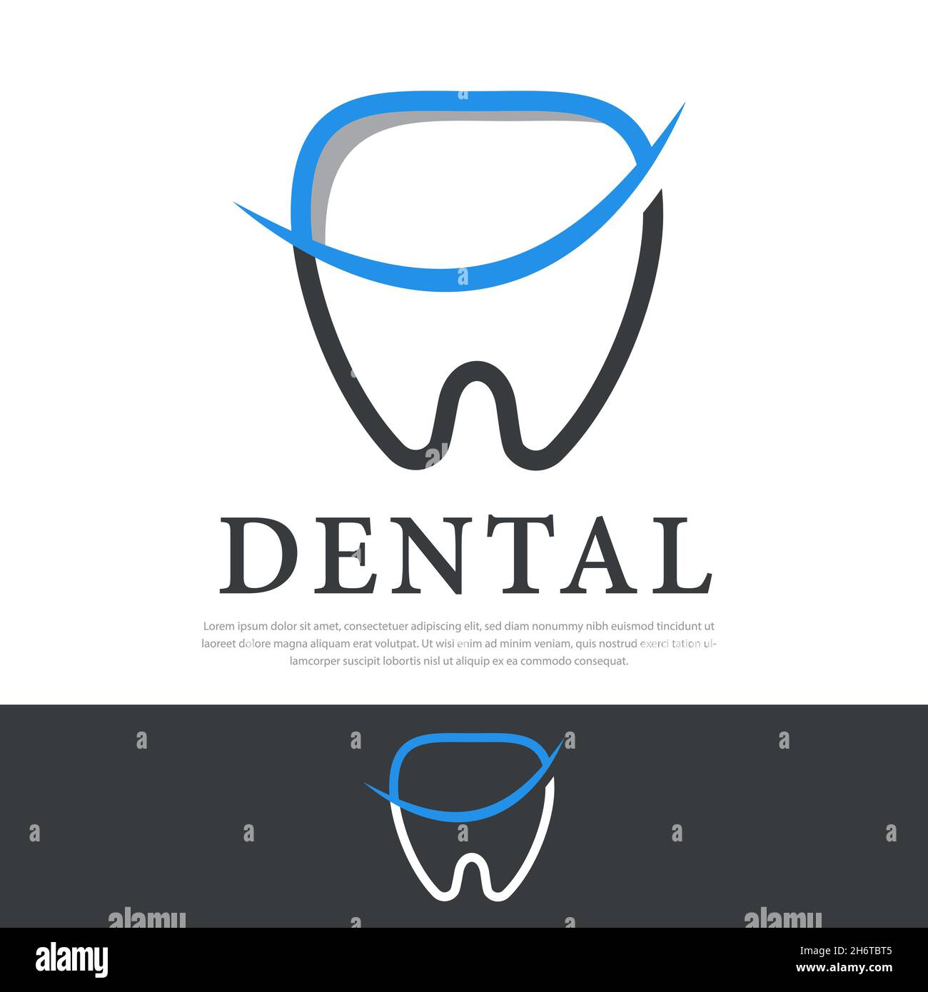 A dental vector illustration of a smiling tooth simple Stock Vector ...