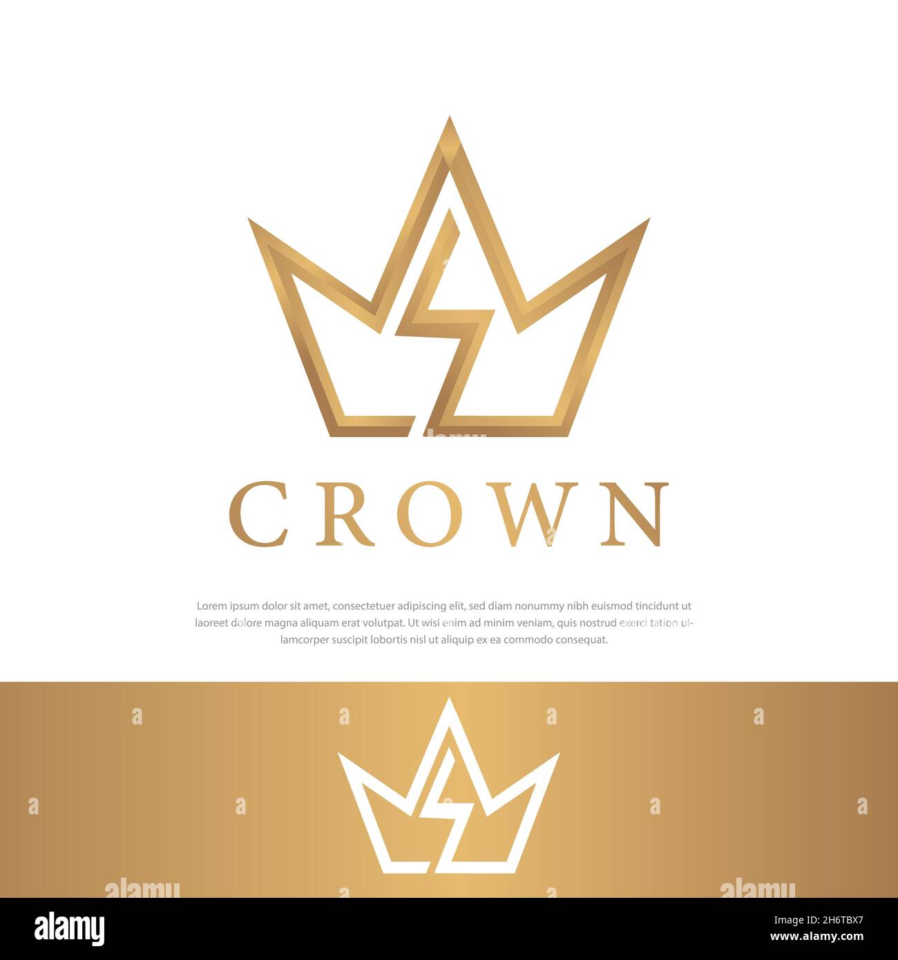 Gold Crown Sign Luxury Vector.Beautiful Gradient. Mistyping exclusive ...