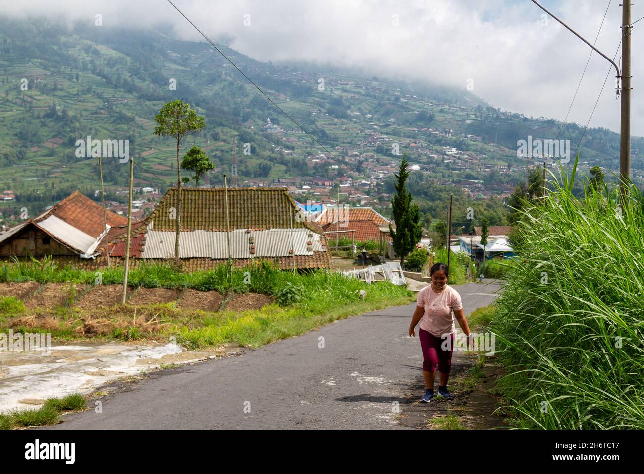 Hiking activities in the Mount Merapi hiking trail area, after the ...