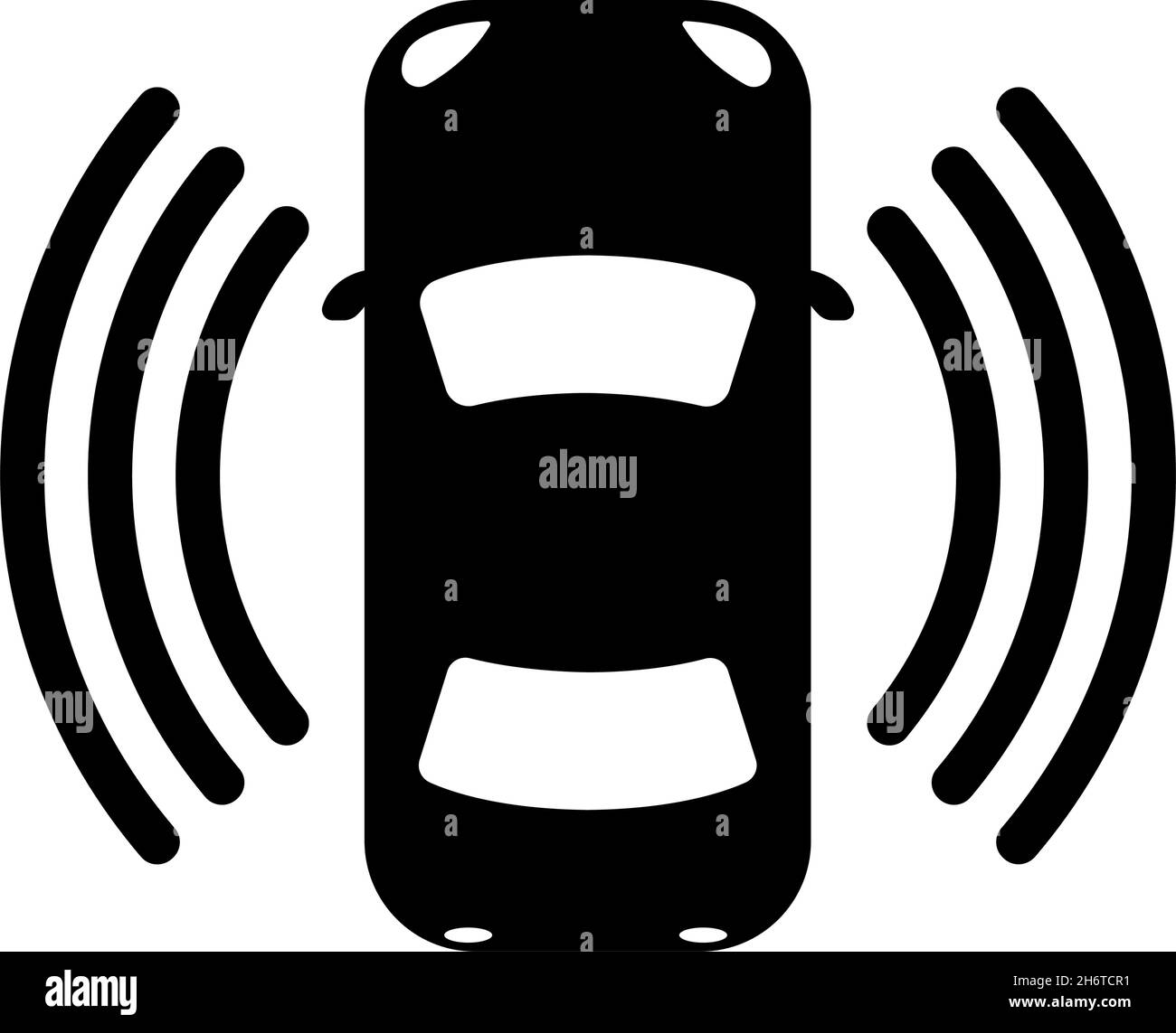self-driving car, smart car vector icon illustration Stock Vector Image ...
