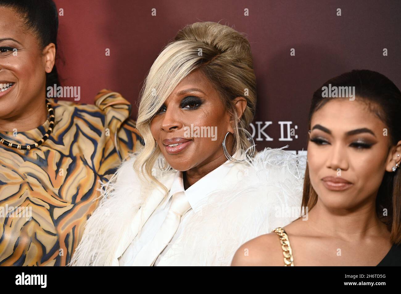 New York, NY, November 17, 2021. (L-R) Courtney A. Kemp, Mary J. Blige ...