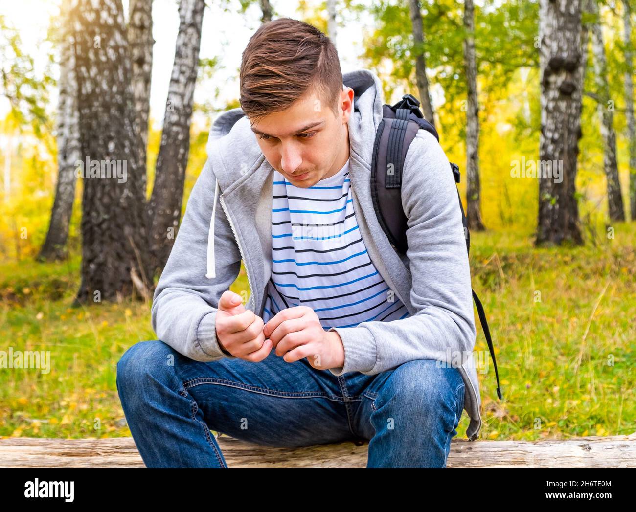 Sit on log hi-res stock photography and images - Alamy
