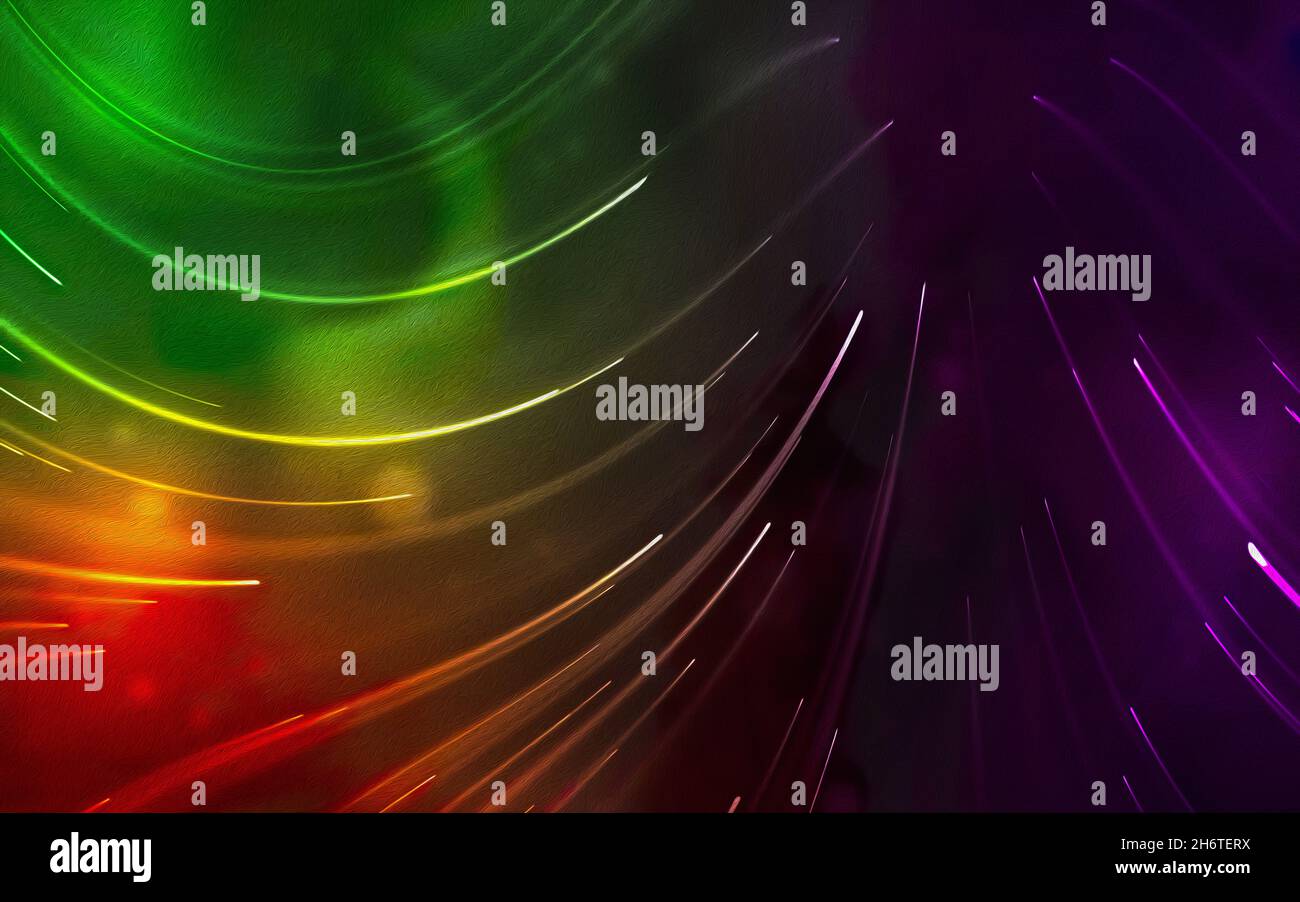 Dark colorful abstract of wavy meteor comet background Stock Photo - Alamy