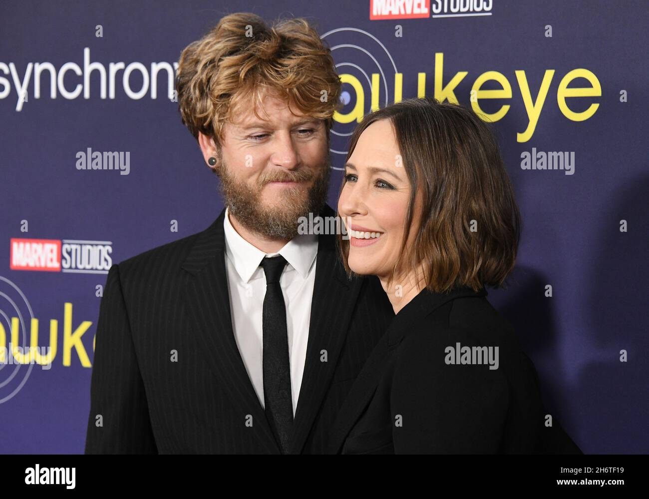 (L-R) Renn Hawkey and Vera Farmiga arrives at the Marvel Studios ...