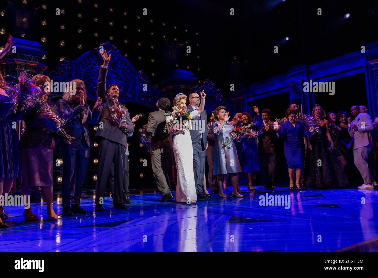 New York, NY - November 17, 2021: Cast and crew including Jeanna de ...