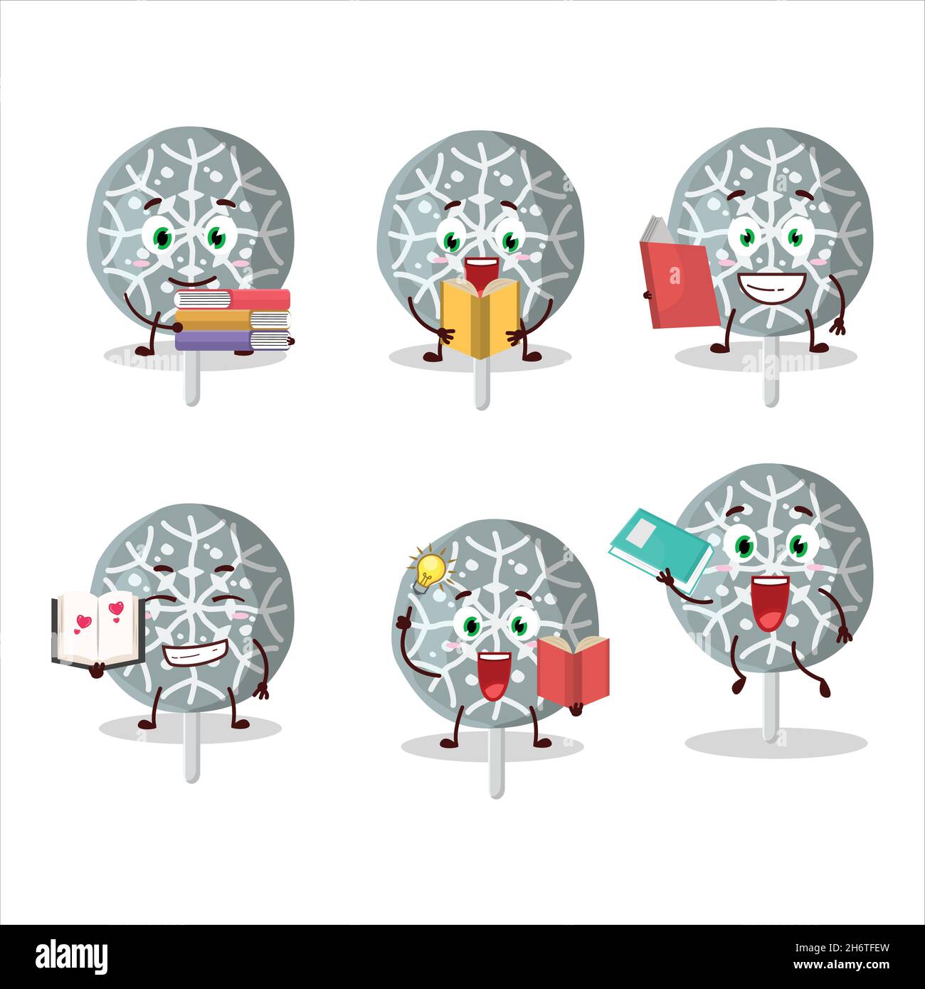 A picture of snowflake cookies candy cartoon character concept reading ...