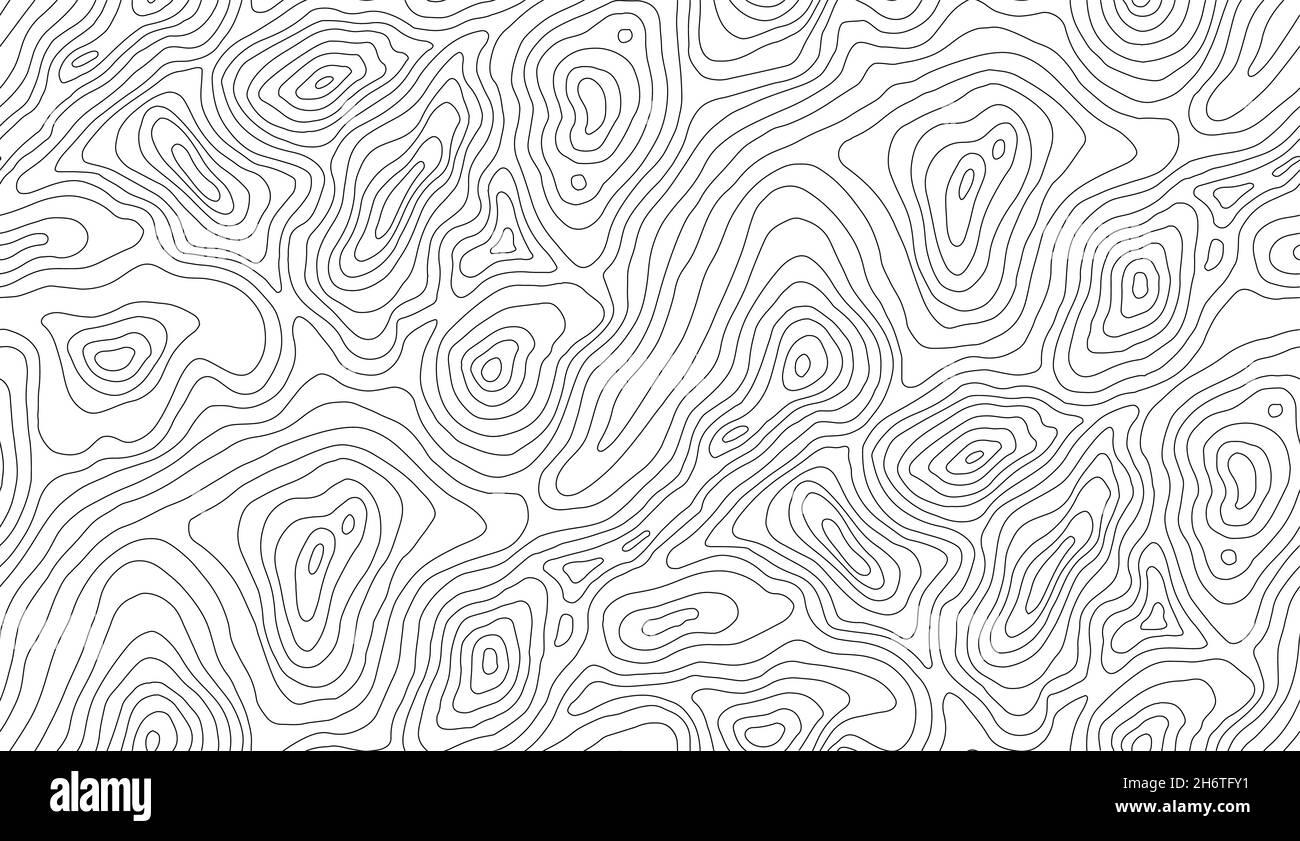 Mountain hiking trail over terrain. Contour background geographic grid ...