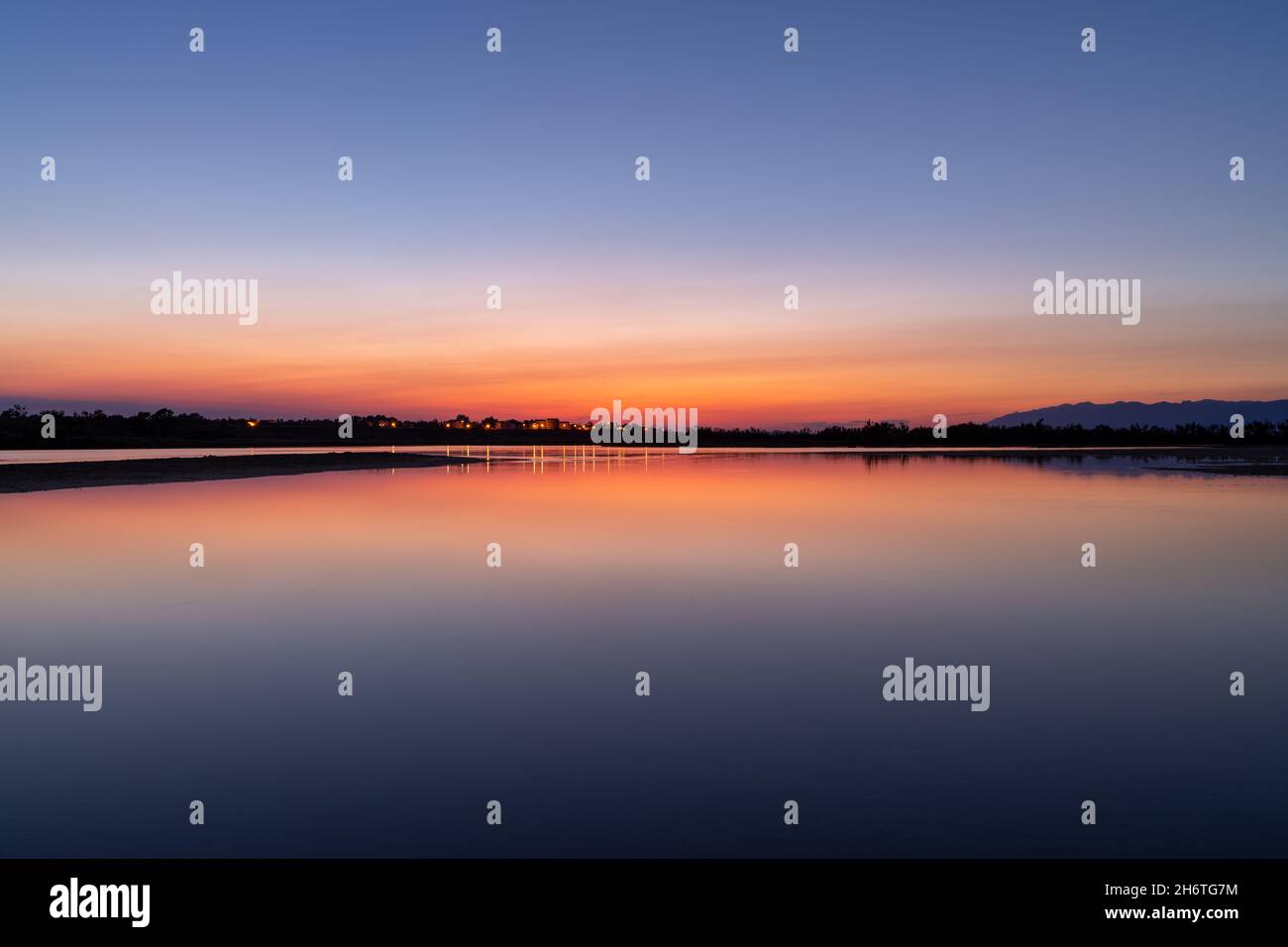 Beautiful Sunset in Croatia. Sunlight on the shore of Sea. Beautiful ...