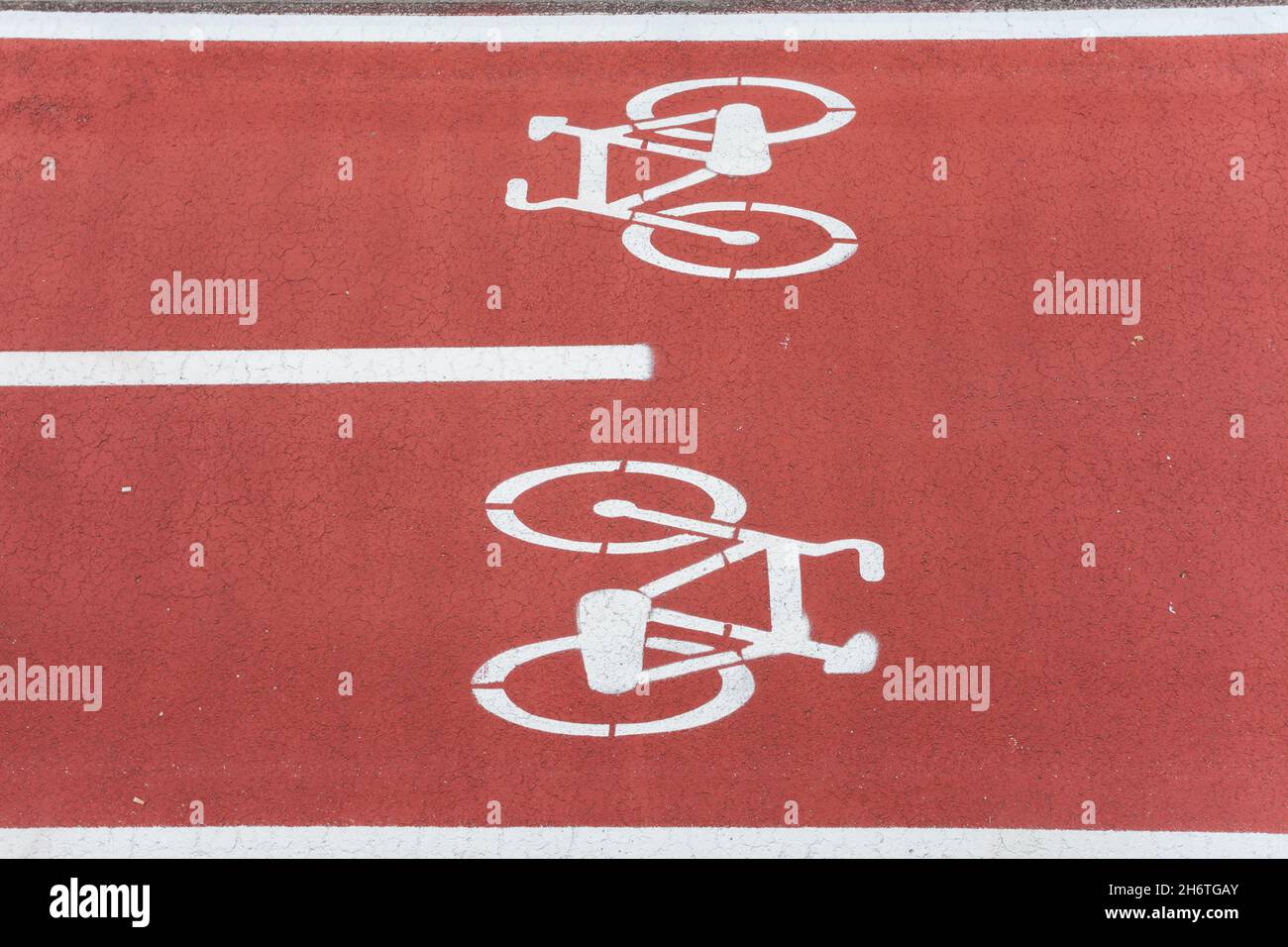 red city bike fast lane Stock Photo - Alamy
