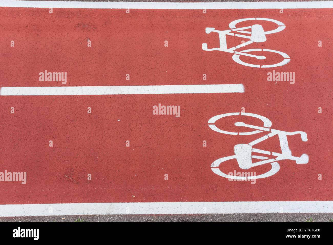 red city bike fast lane Stock Photo - Alamy