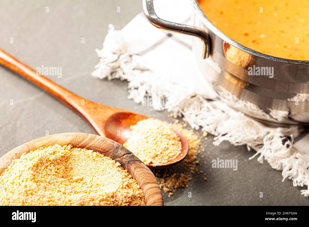 Tarhana soup is a traditional Turkish dish made by adding the powdered ...