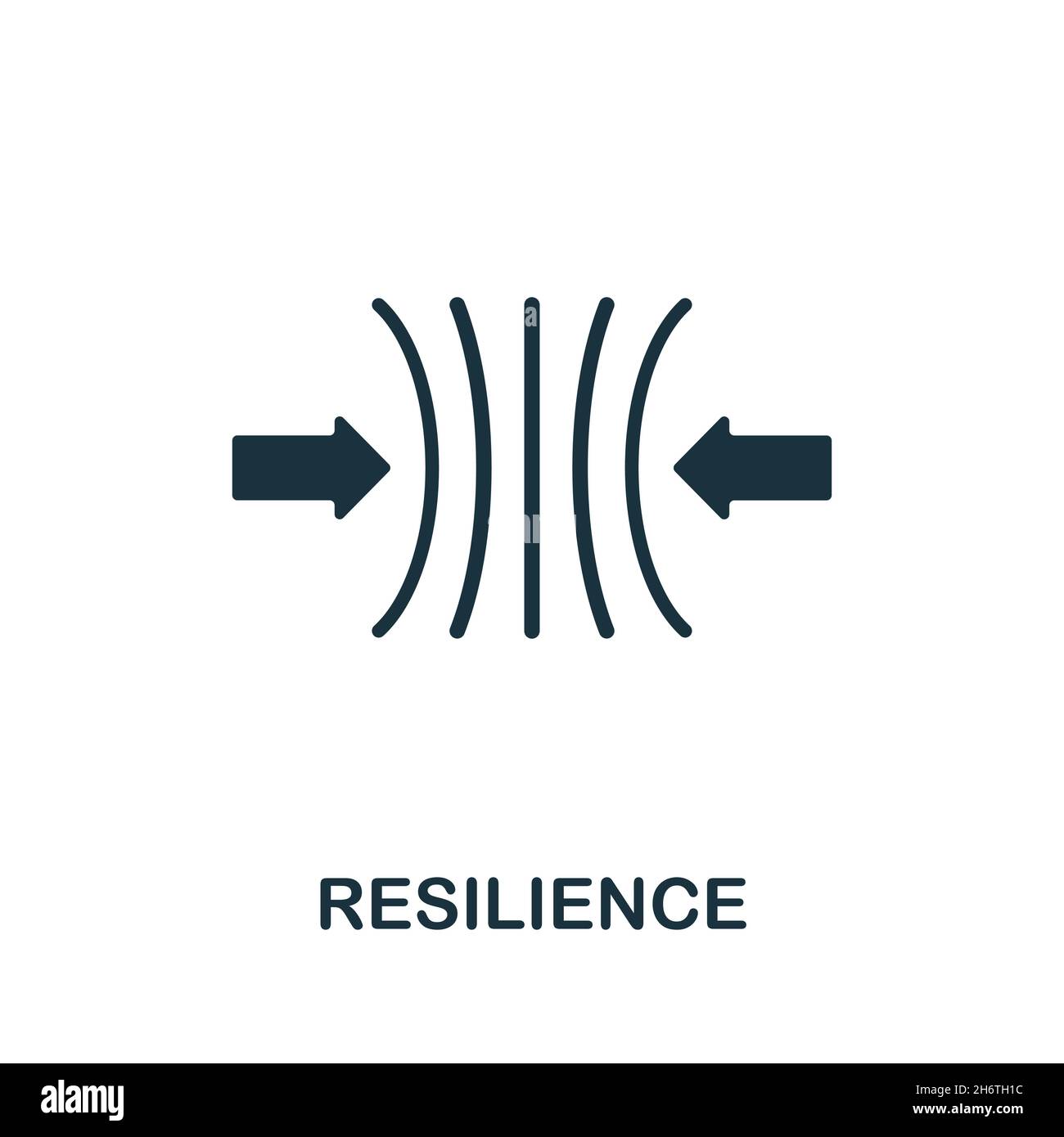 Resilience icon. Monochrome sign from work ethic collection. Creative ...