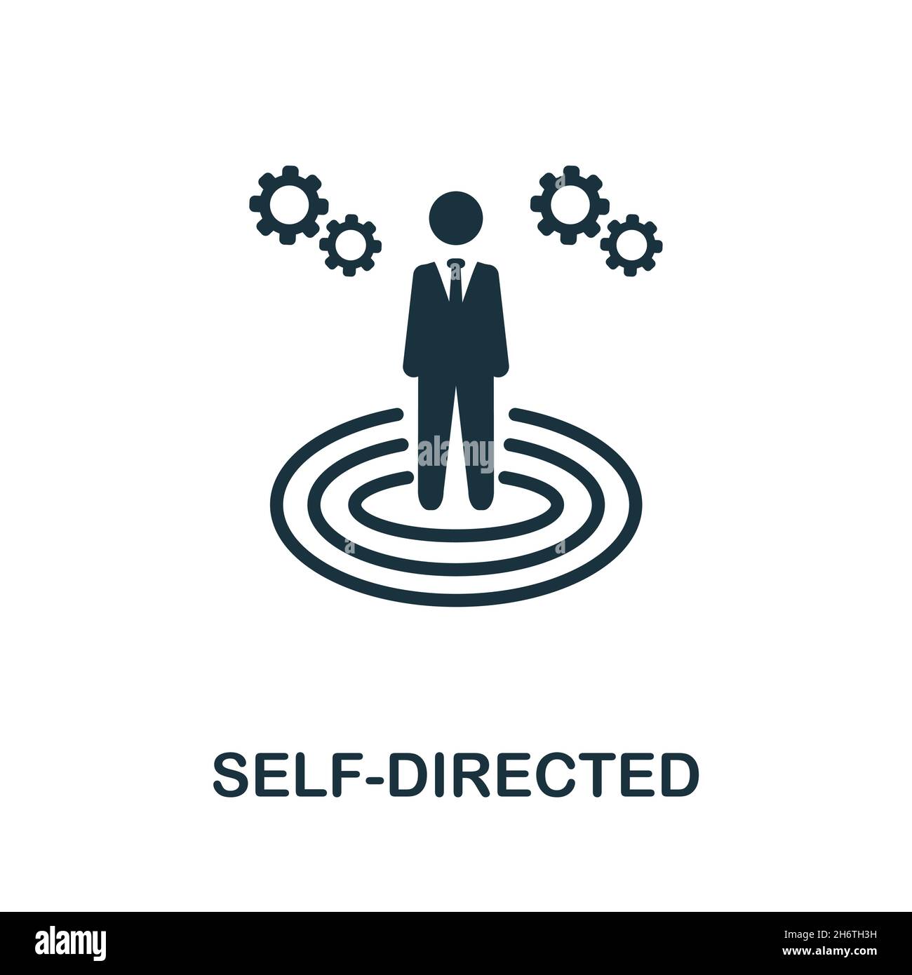Self-Directed icon. Monochrome sign from work ethic collection ...