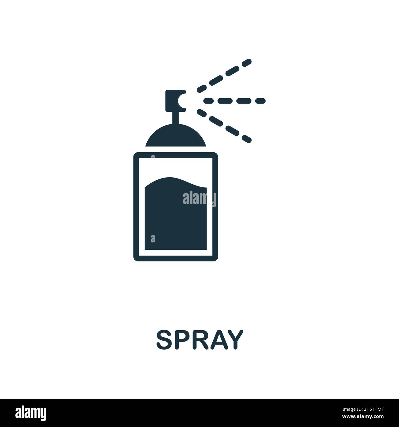 Spray icon. Monochrome sign from hairdresser collection. Creative Spray ...