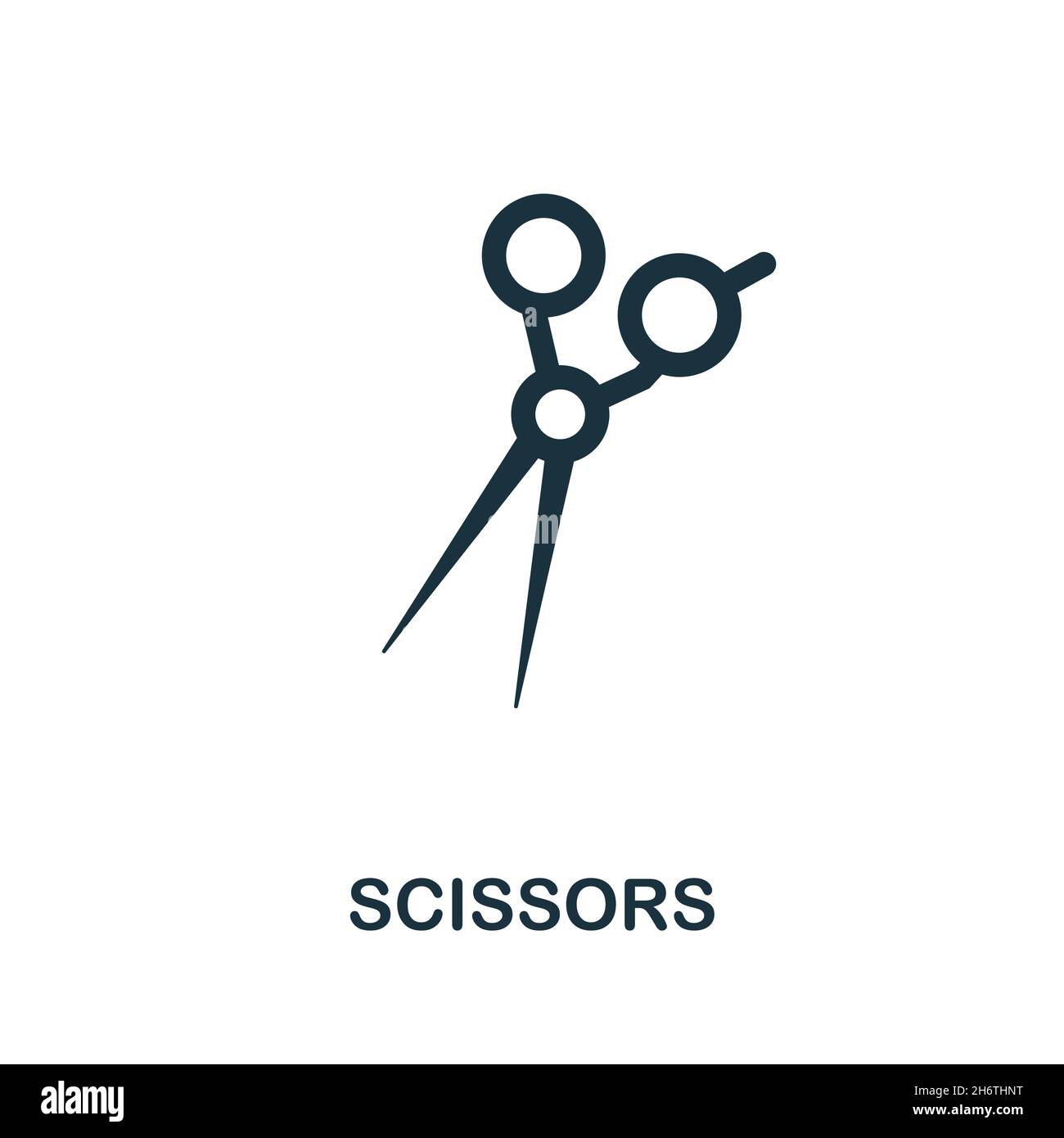 Scissors icon. Monochrome sign from hairdresser collection. Creative ...