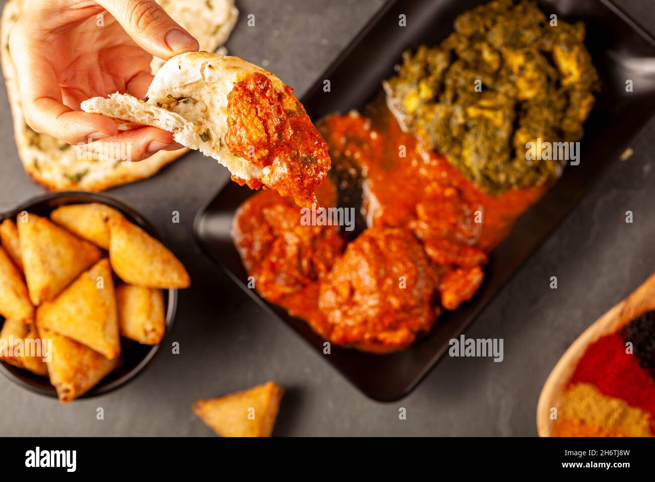 Indian food eating traditional hi-res stock photography and images - Alamy