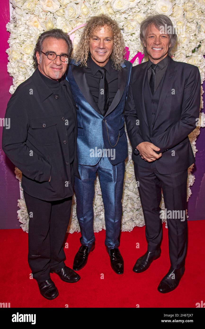 New York, United States. 17th Nov, 2021. Bon Jovi members Tico Torres ...