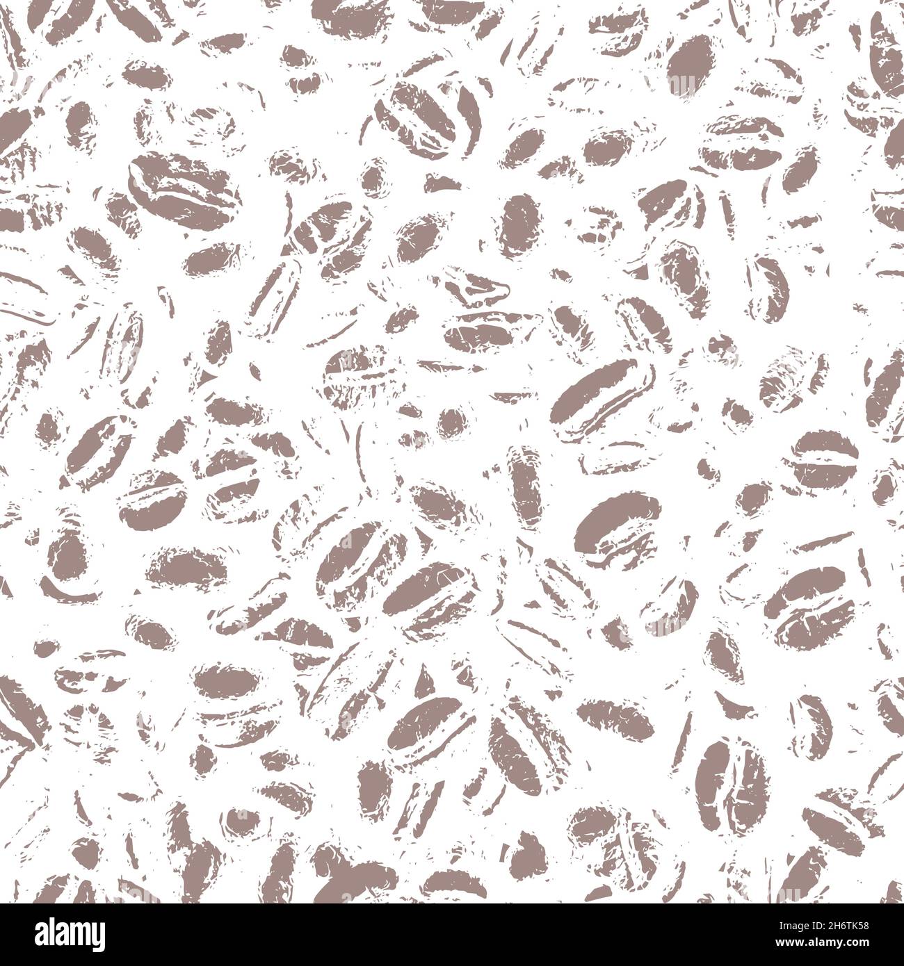 creative coffee beans on a white background. seamless texture. Abstract ...