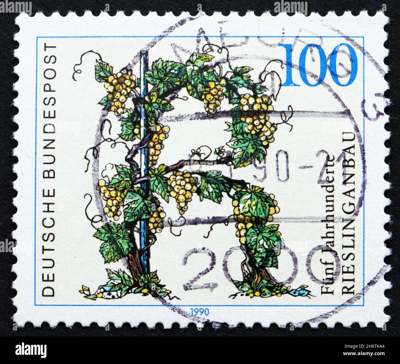 GERMANY - CIRCA 1990: a stamp printed in the Germany shows Riesling ...