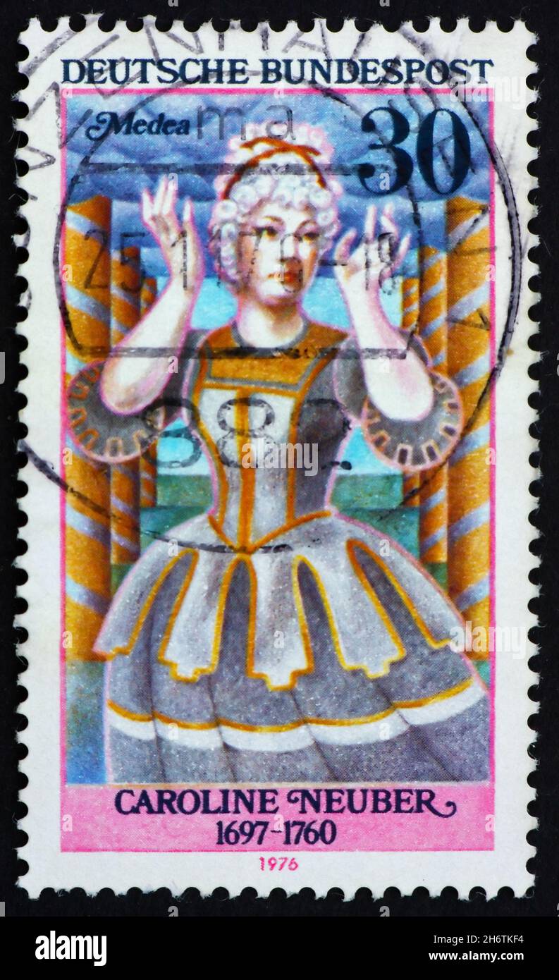 GERMANY - CIRCA 1976: a stamp printed in the Germany shows Caroline ...