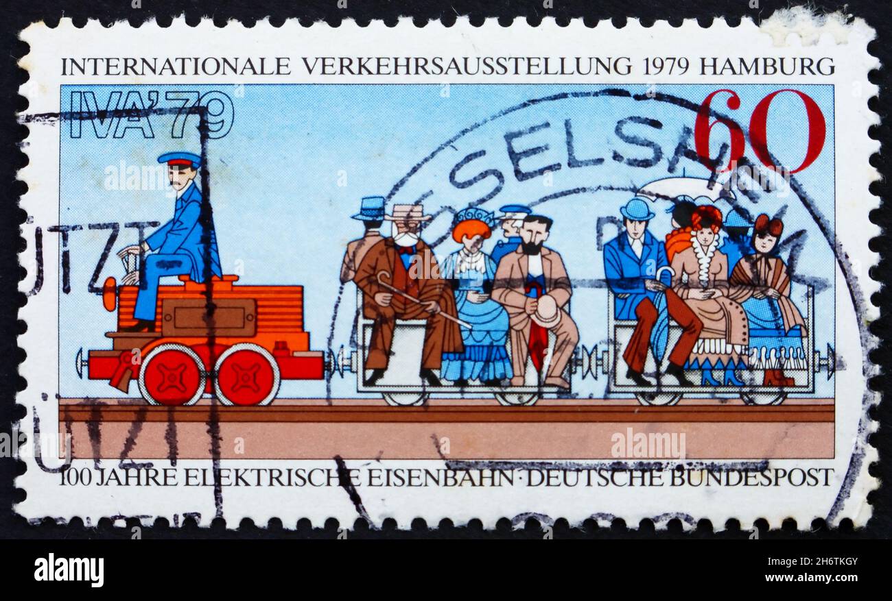 1879 electric train hi-res stock photography and images - Alamy