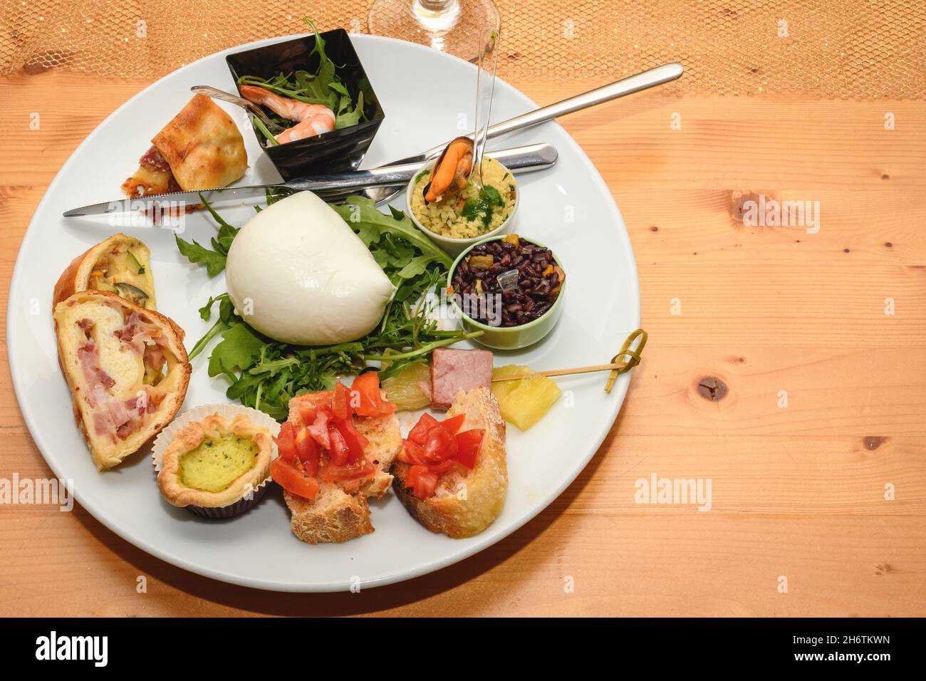 Assorted appetizers in white hi-res stock photography and images - Alamy
