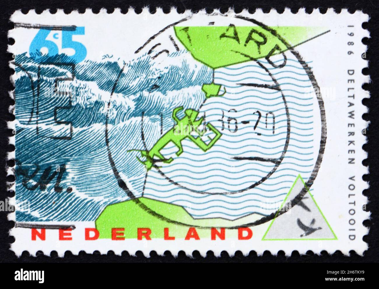 NETHERLANDS - CIRCA 1986: a stamp printed in the Netherlands shows ...