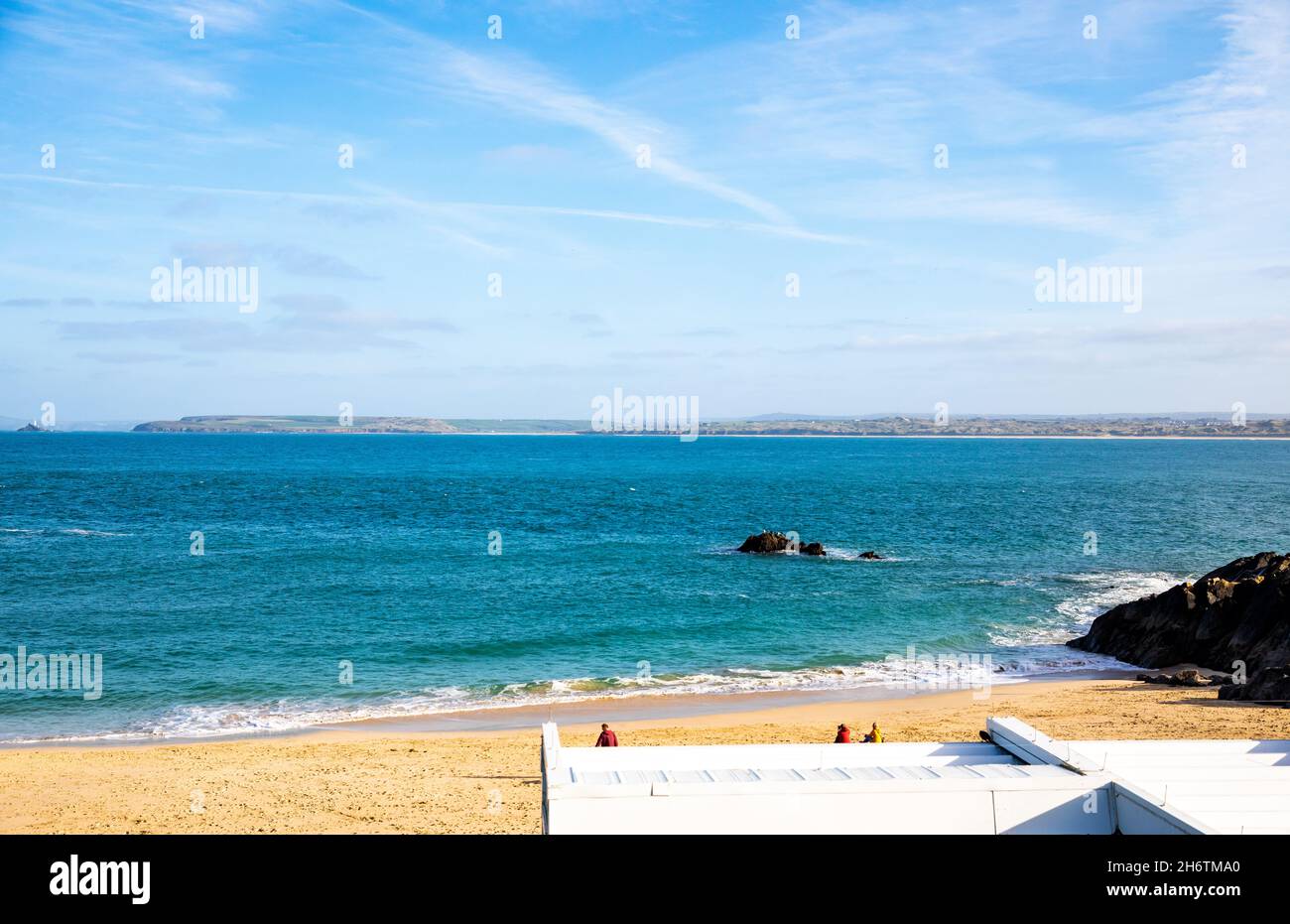 A view across St Ives Bay, Cornwall Stock Photo - Alamy