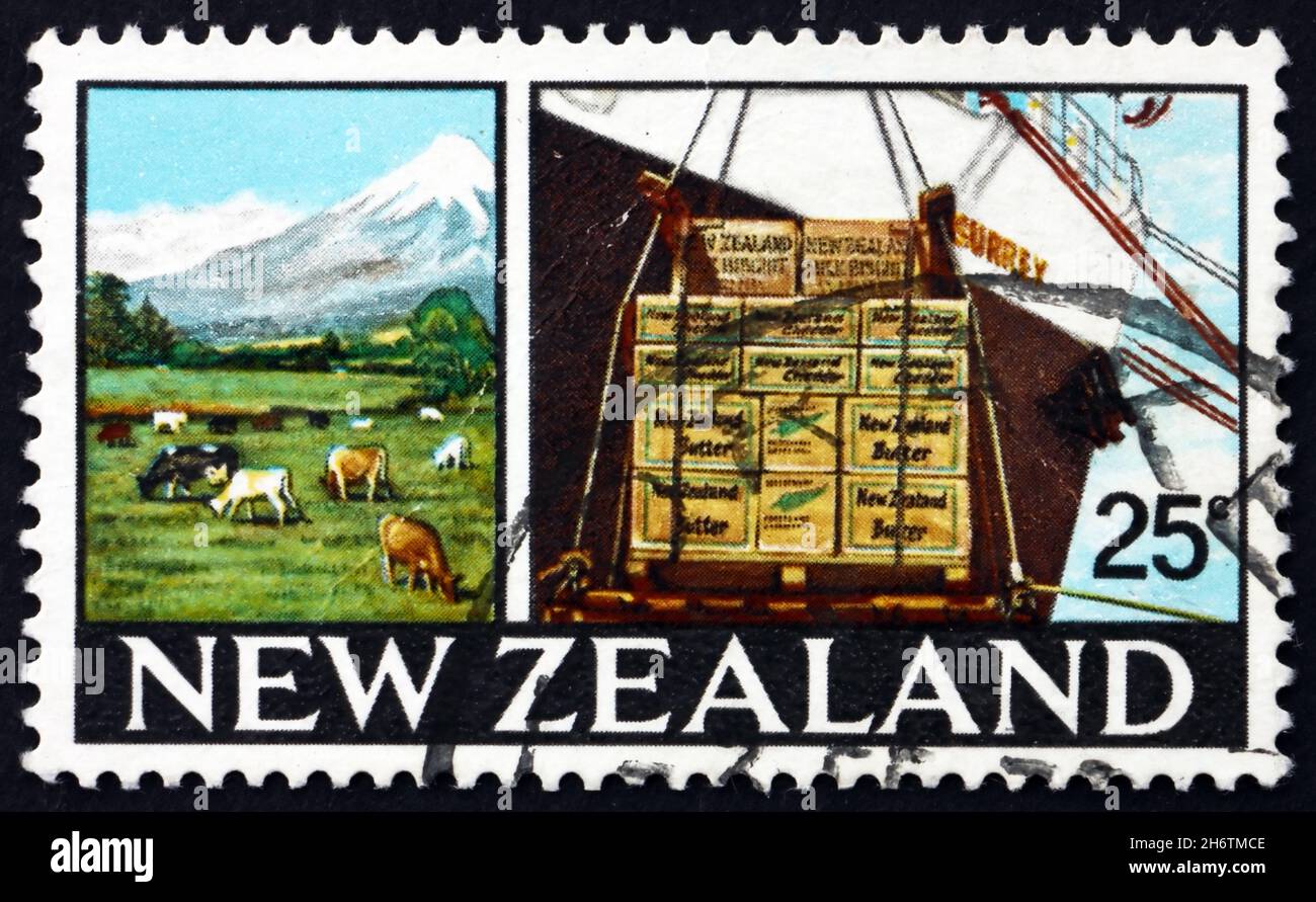NEW ZEALAND - CIRCA 1968: a stamp printed in the New Zealand shows ...