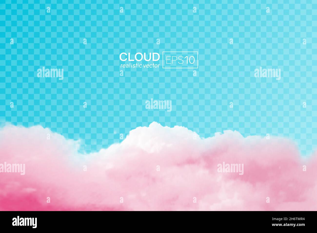 Pink fluffy cloud in Stock Vector Images - Alamy