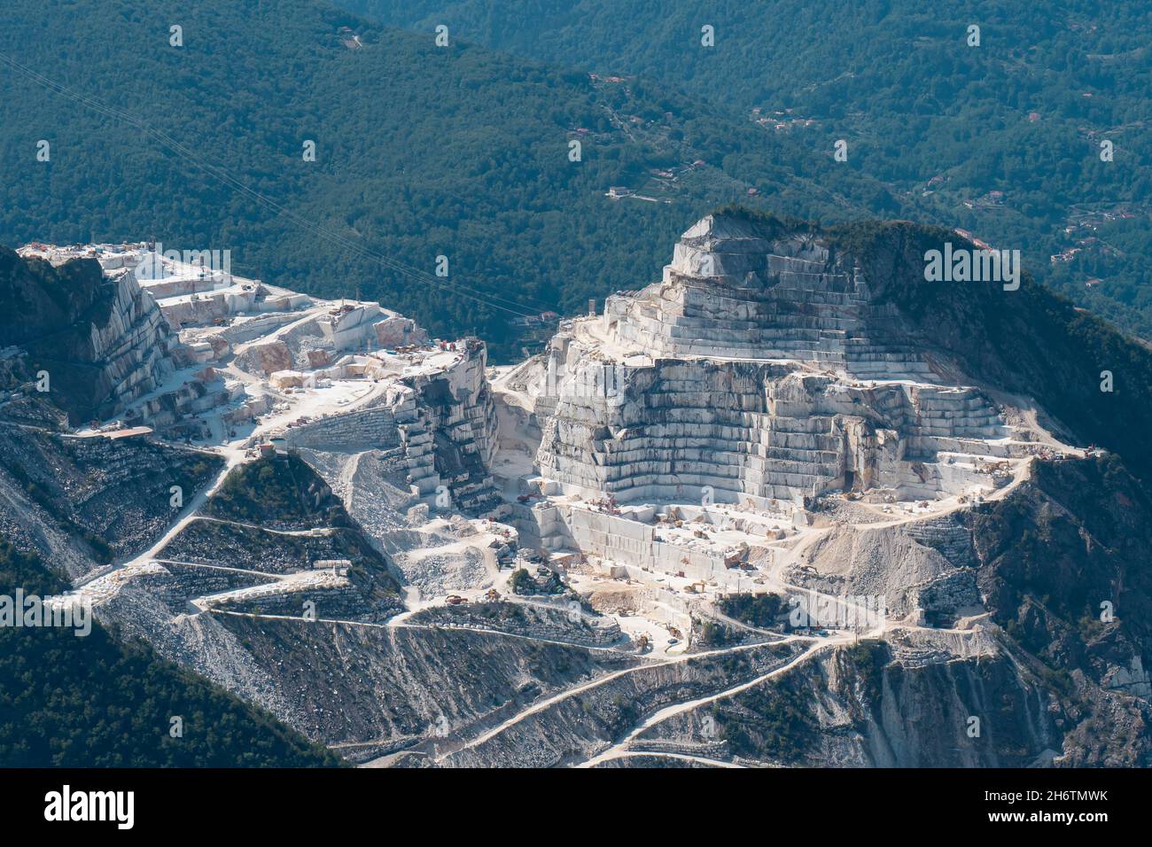 View of the Carrara Marble Quarries Stock Photo - Alamy