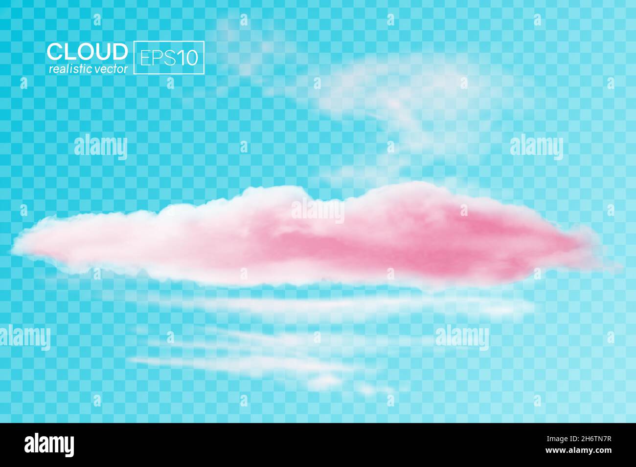 Realistic pink cloud on a transparent background Stock Vector Image ...