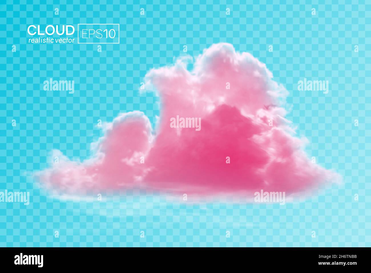 Realistic pink cloud on a transparent background Stock Vector Image ...