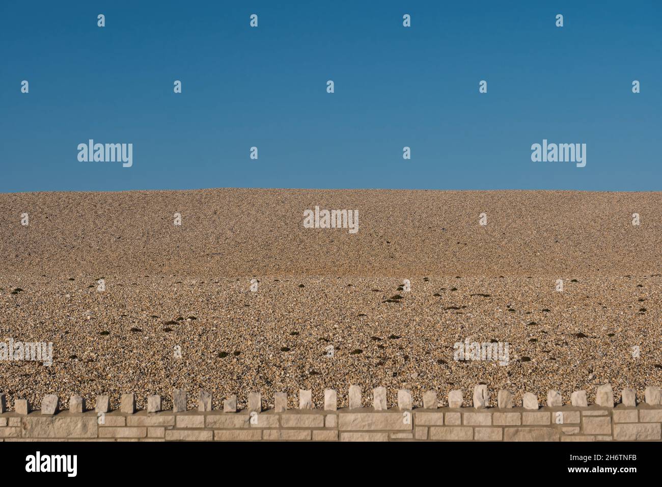 A pebble beach on the 21st July 2020 in Portland, Dorset in the United ...