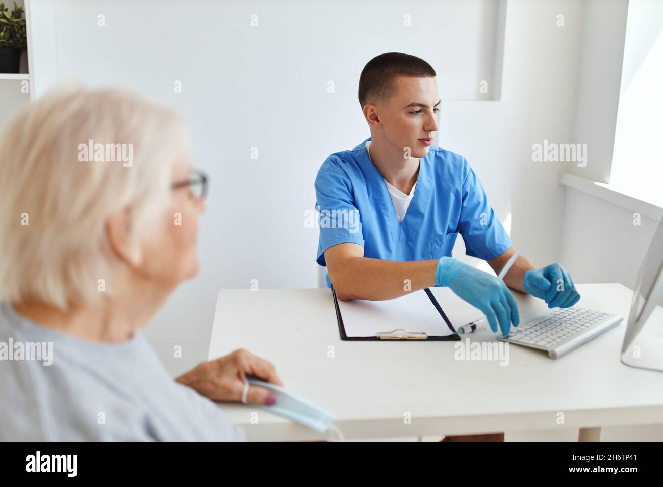 patient at the doctor's appointment Hospital visit Stock Photo - Alamy