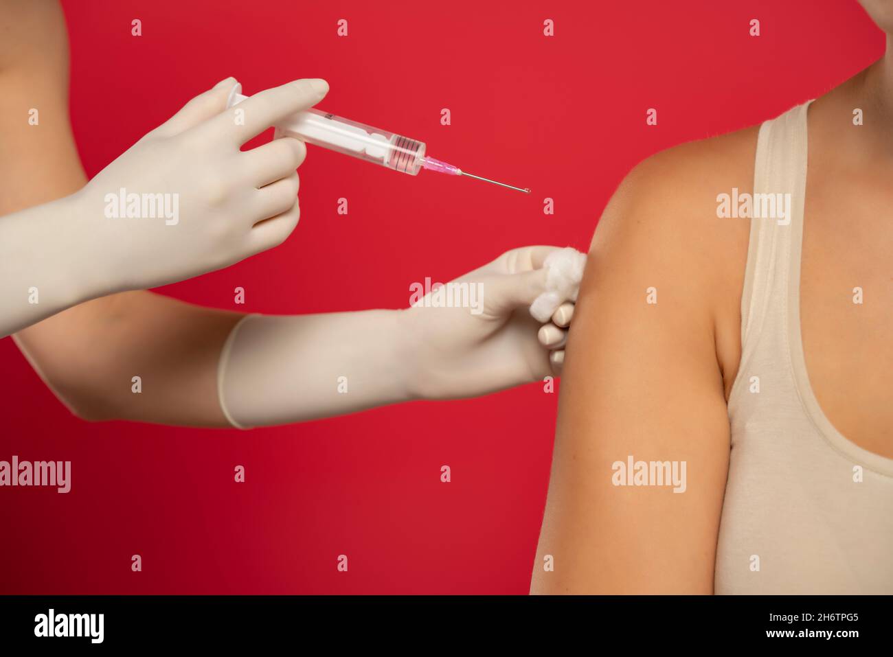 Woman shot needle hi-res stock photography and images - Alamy