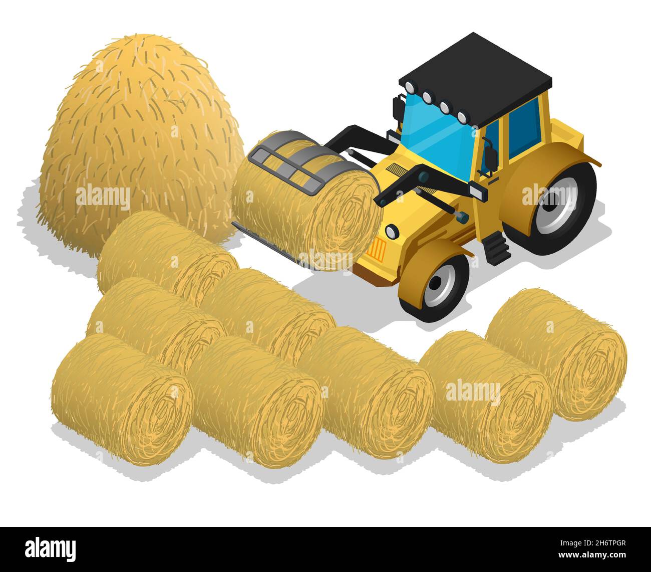 Rolls of silage Cut Out Stock Images & Pictures - Alamy