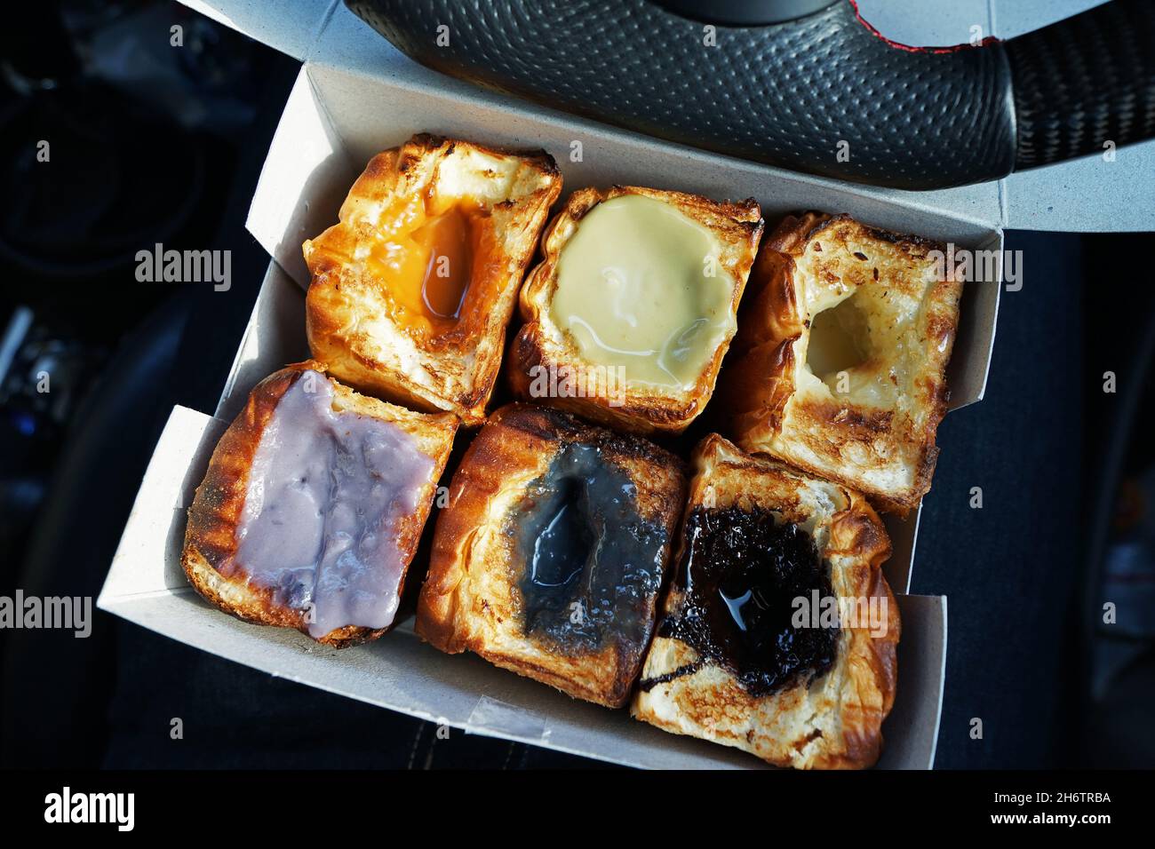 Assorted bread toast with fresh jam Stock Photo - Alamy